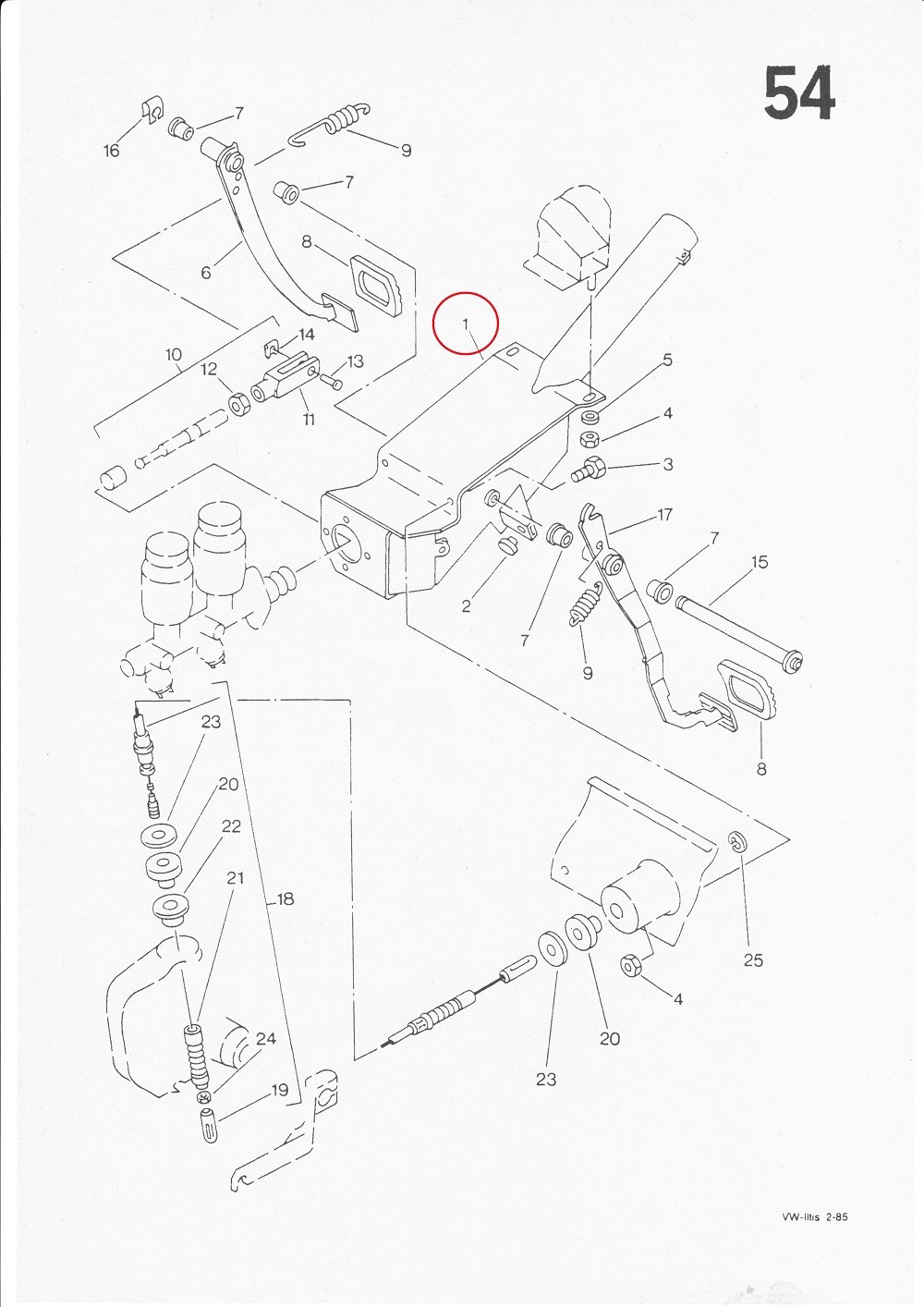 Halter Lenksäule - Wagner Armeefahrzeuge